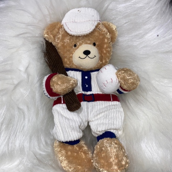 Art | Vintage Nfa Baseball Plush Teddy Bear Animal Toy 13 Inch | Poshmark
